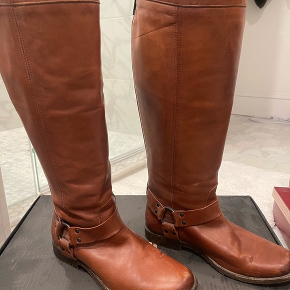 Frye | Shoes | Frye Phillip Harness Tall Cognac Boot 85 | Poshmark